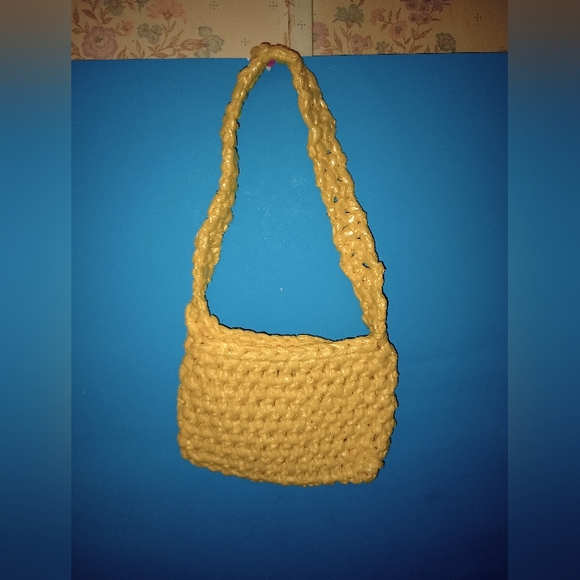 Homemade | Bags | Handmade Crochet Shoulder Bag Corn Puff Yello ...